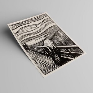 Edvard Munch THE SCREAM 1895 Vintage Famous Painting - Etsy