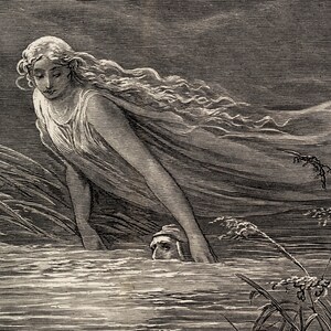 Gustave Dore DANTE & the RIVER of LETHE 1891 Vintage Illustration Bible ...