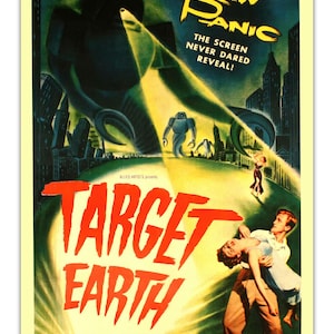 TARGET EARTH 1954 Vintage Sci Fi Movie Film Poster/print (digitally ...