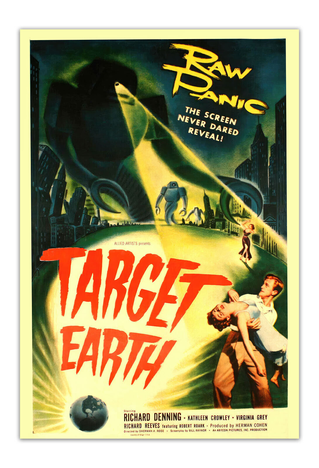 TARGET EARTH 1954 Vintage Sci Fi Movie Film Poster/print - Etsy