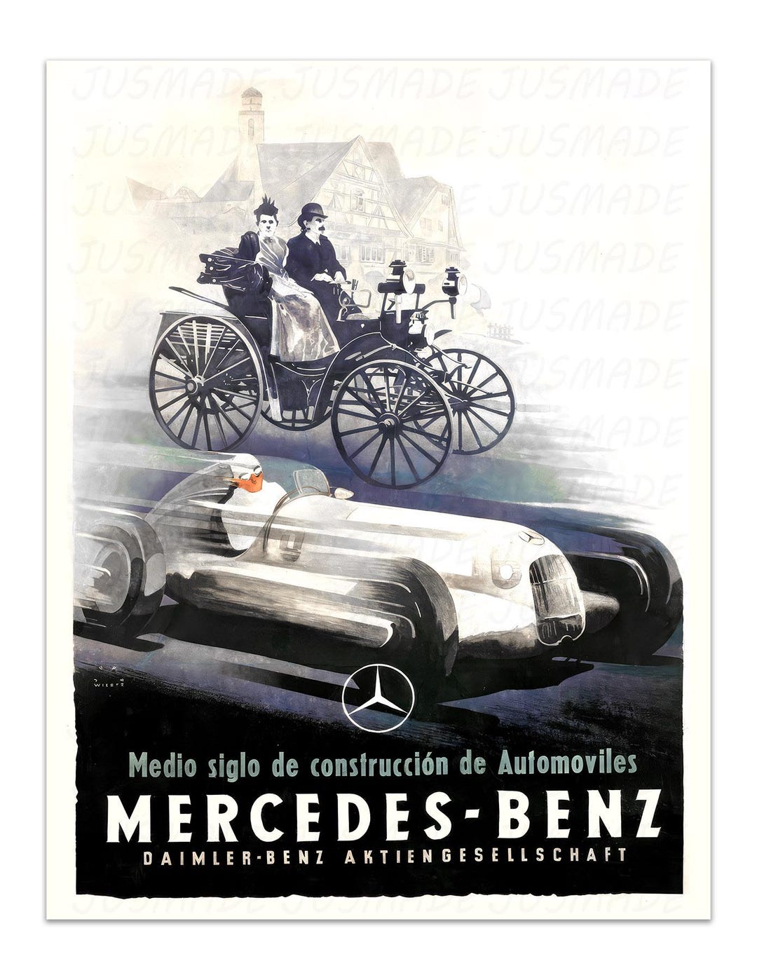 Vintage Mercedes-benz Advertisement (spanish) Car Poster -unframed- Art ...
