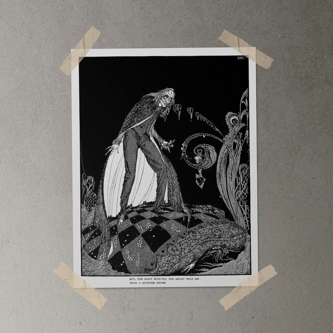 The Tell-tale Heart | POSTER 1919 (edgar Allan Poe) HARRY CLAKE Vintage ...