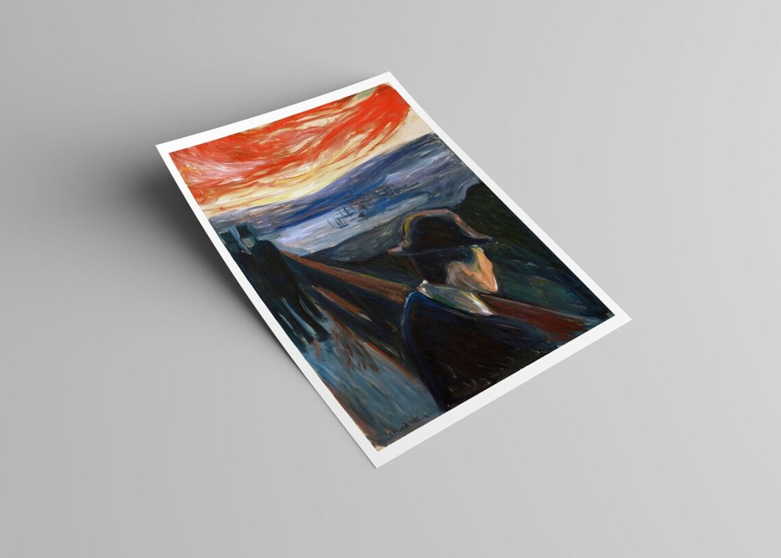 Edvard Munch DESPAIR (1892) Vintage Famous Painting -unframed- Premium ...
