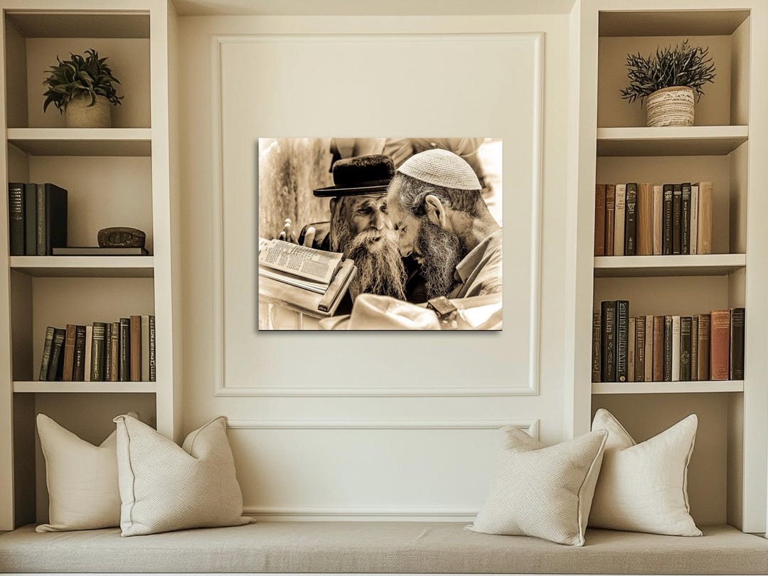 Judaica Art, Rabbi, Jerusalem, Wailing Wall, Home Decor - Etsy