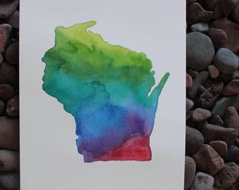 Items similar to State Watercolor Painting - ANY STATE, this is a ...