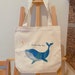 Blue Whale/ Heavy Weight 100 % Cotton Tote Bag/ Ocean Lover Tote Bag ...