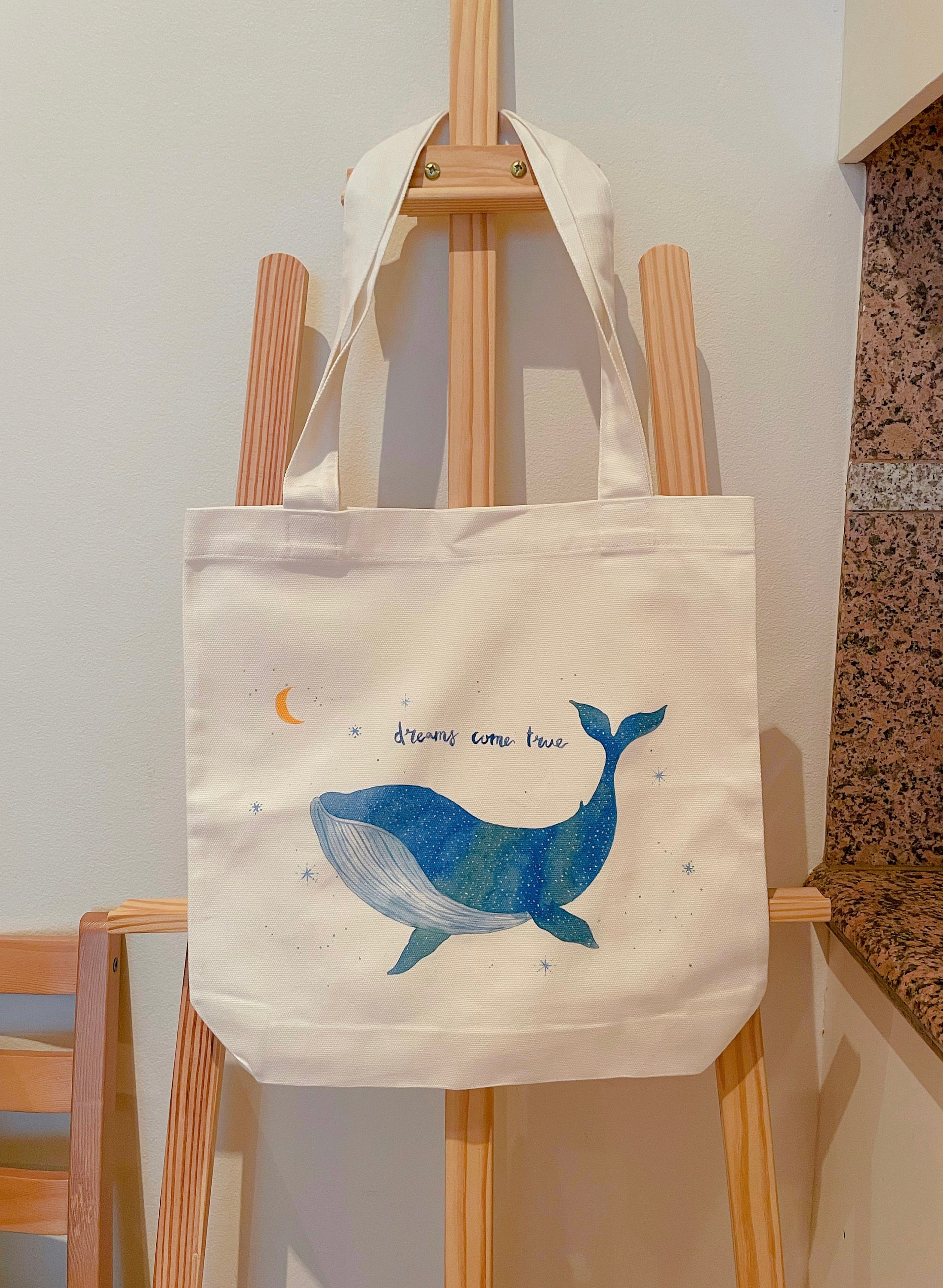 Blue Whale/ Heavy Weight 100 % Cotton Tote Bag/ Ocean Lover Tote Bag ...