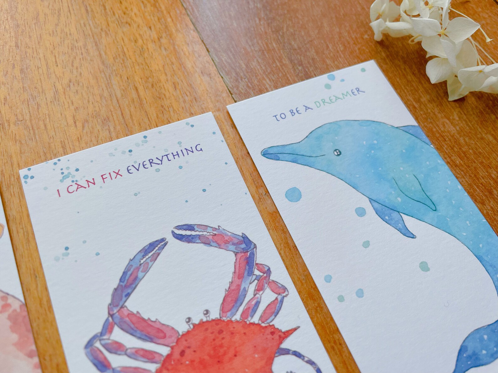 Marine Life Bookmarks Collection/ Sea Animals Bookmarks/ Ink - Etsy