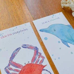 Marine Life Bookmarks Collection/ Sea Animals Bookmarks/ Ink Pen ...