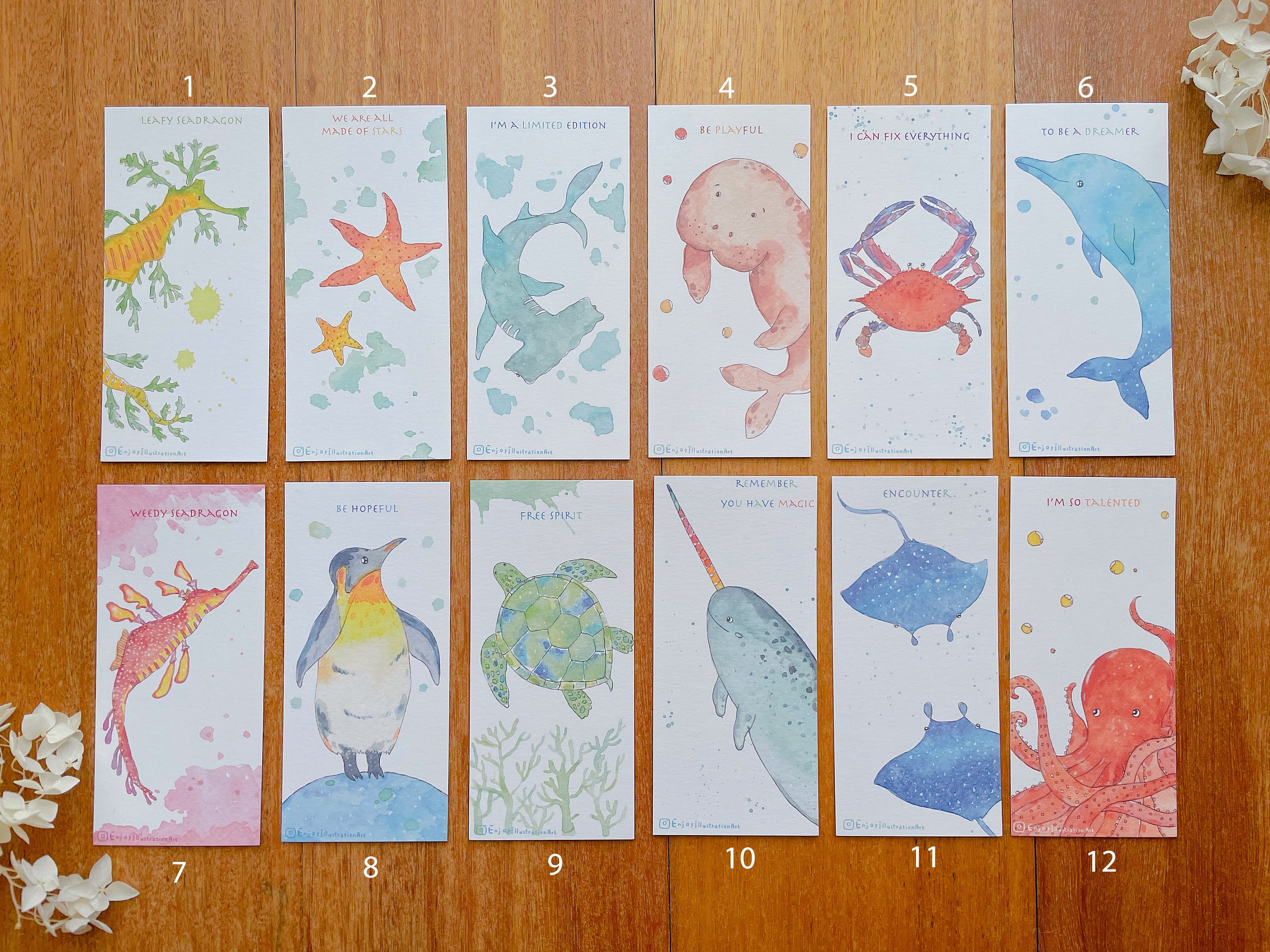 Ocean Animal Bookmarks