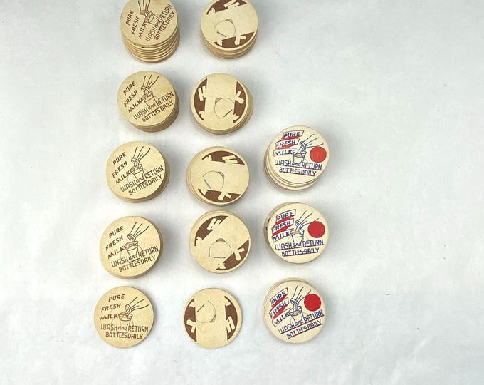 Vintage Korkee Plastic Milk Caps – Retro Kitchen Decor, Collector's Lot ...