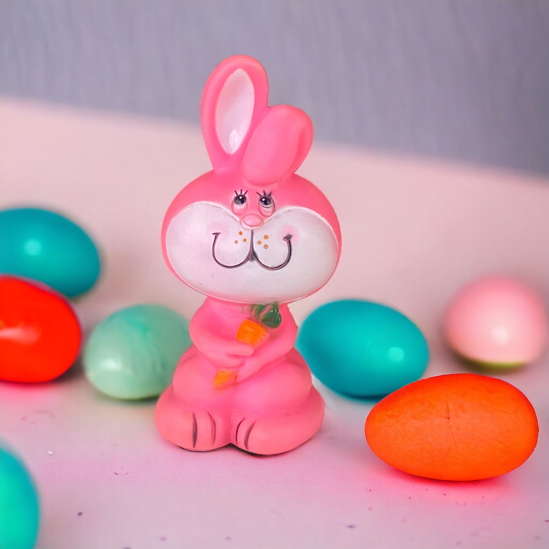 Vintage Easter Unlimited Pink Rubber Rabbit Squeak Toy - Etsy