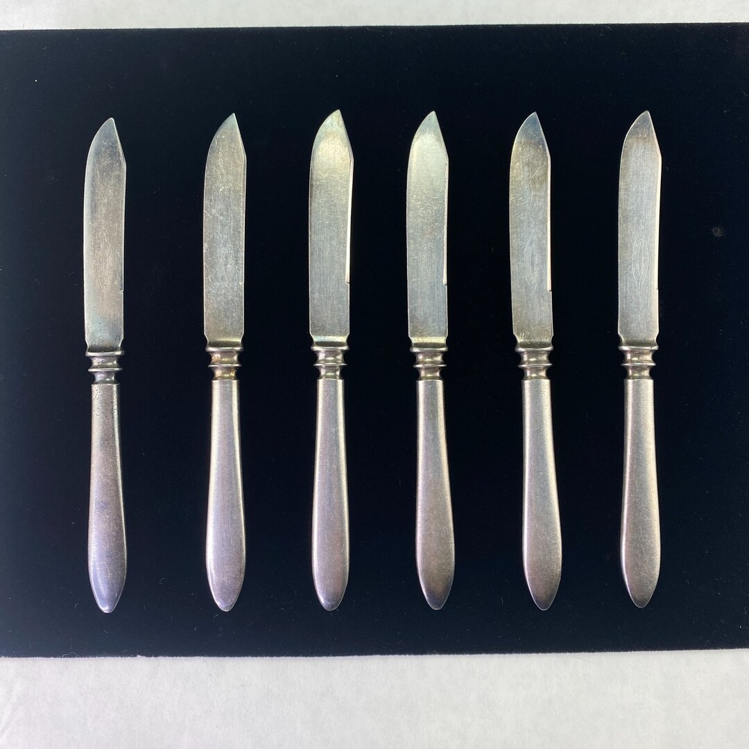 Vintage 1847 Rogers Bros Warranted Silverplate Fruit Cheese Knife Set ...