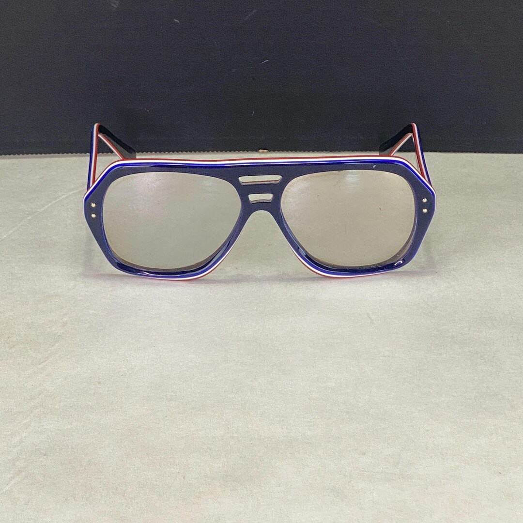 Vintage Foster Grant Red White Blue Mirrored Sunglasses - Etsy