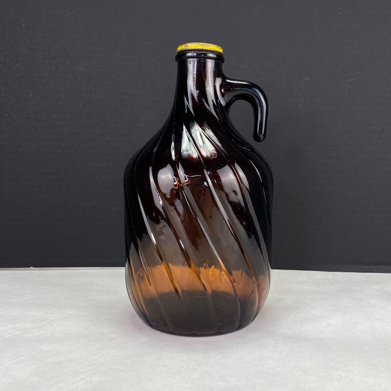Amber Glass Jug - Etsy