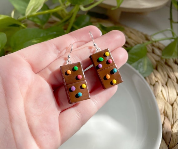 Cosmic Brownie Earrings Treat Earrings Food Earrings Dessert Earrings Clay Earrings Fun Earrings Gift For Her
