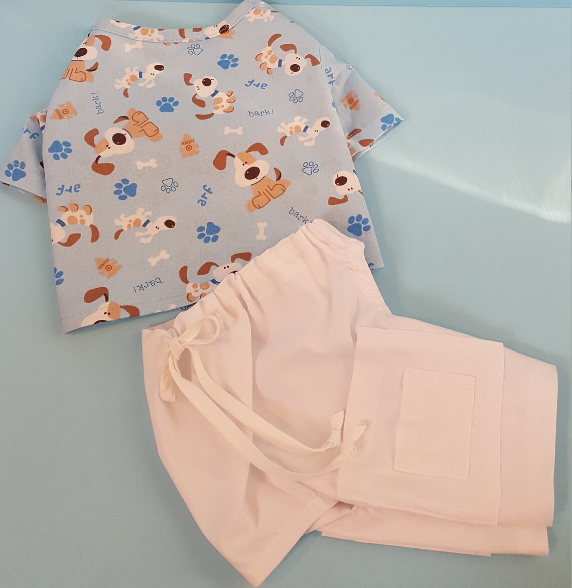 Dog Boy Print Nurse Scrubs Costume, Boy Dog Print Nurse Scrubs Uniform ...
