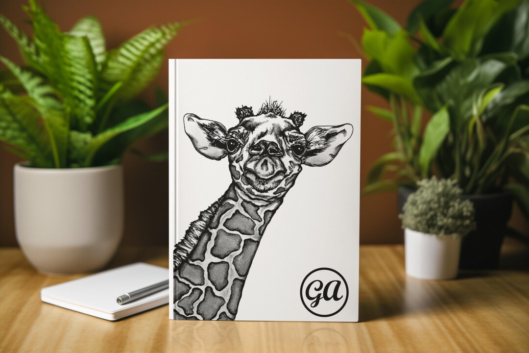 The Giraffe: Hardcover Journal, Safari Wildlife Journal, Baby Animal ...