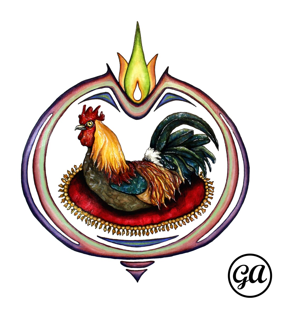 The Fancy Rooster- Signed Giclée Print, Original Art, Farmhouse Kitchen ...