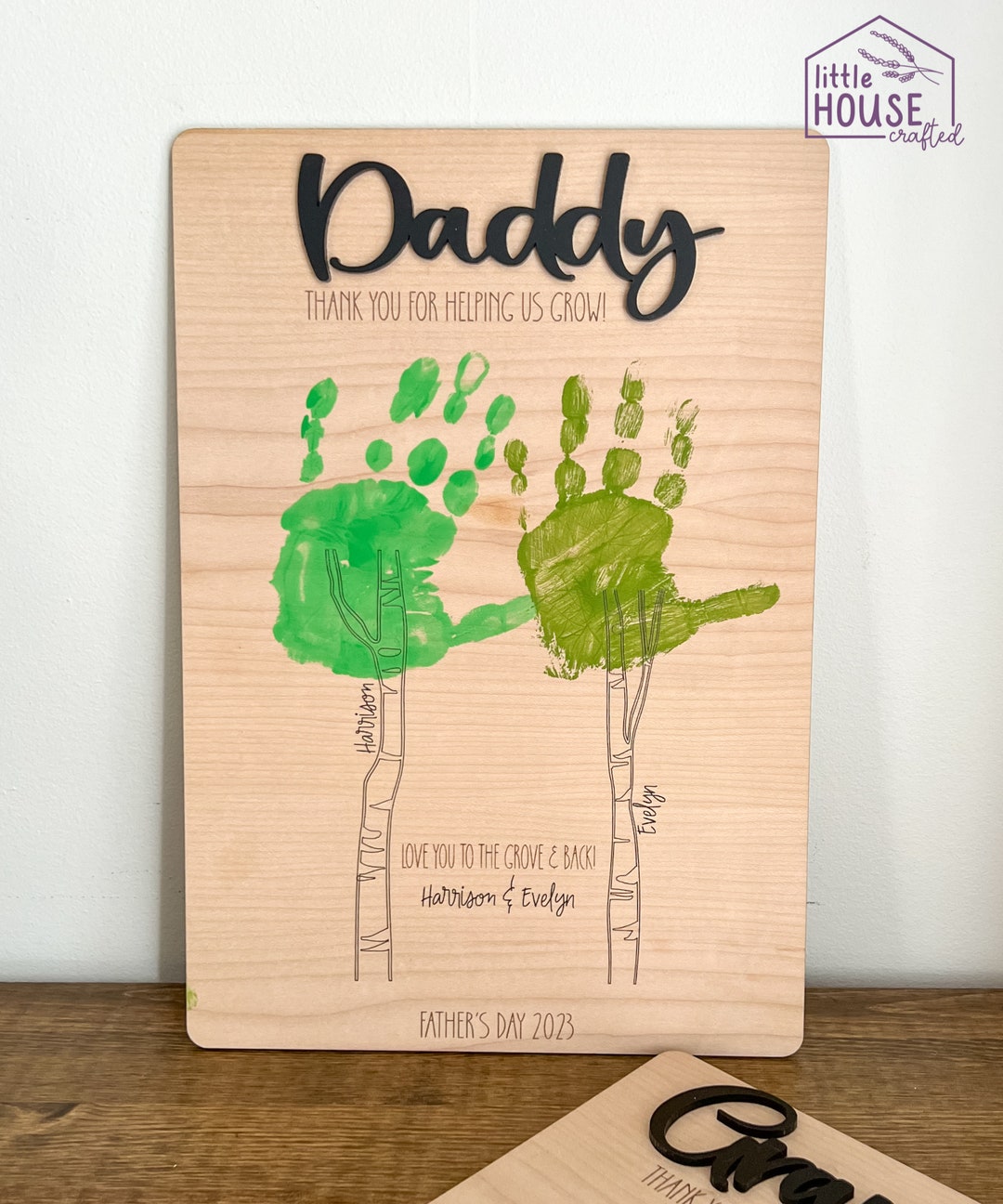 DIY Handprint Sign for Father's Day - Personalized Handprint Sign for ...