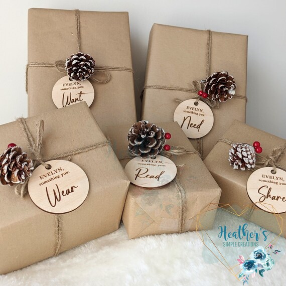 Christmas Gift Tags Something Gift Tags want Need Read Wear | Etsy