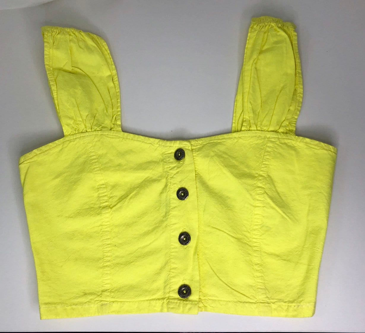 Neon Yellow Flourescent Milkmade Bustier Crop Top / Vintage | Etsy