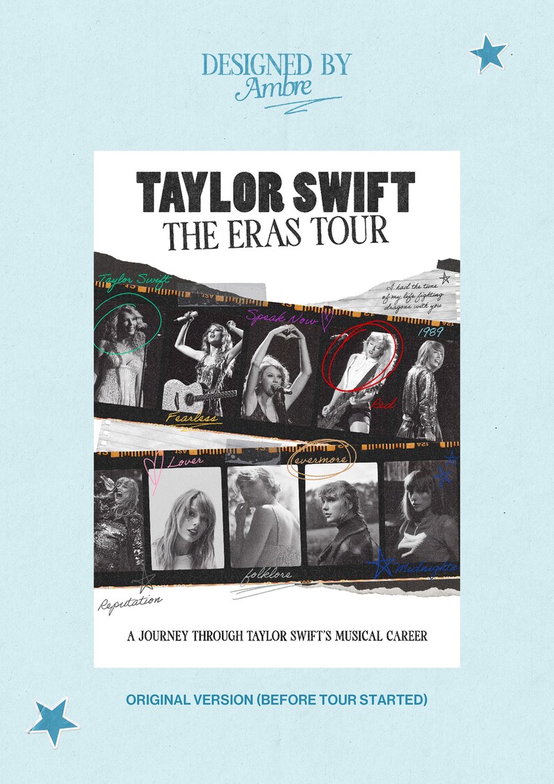 The Eras Tour A3 Poster Swiftie Digital Download Poster - Etsy
