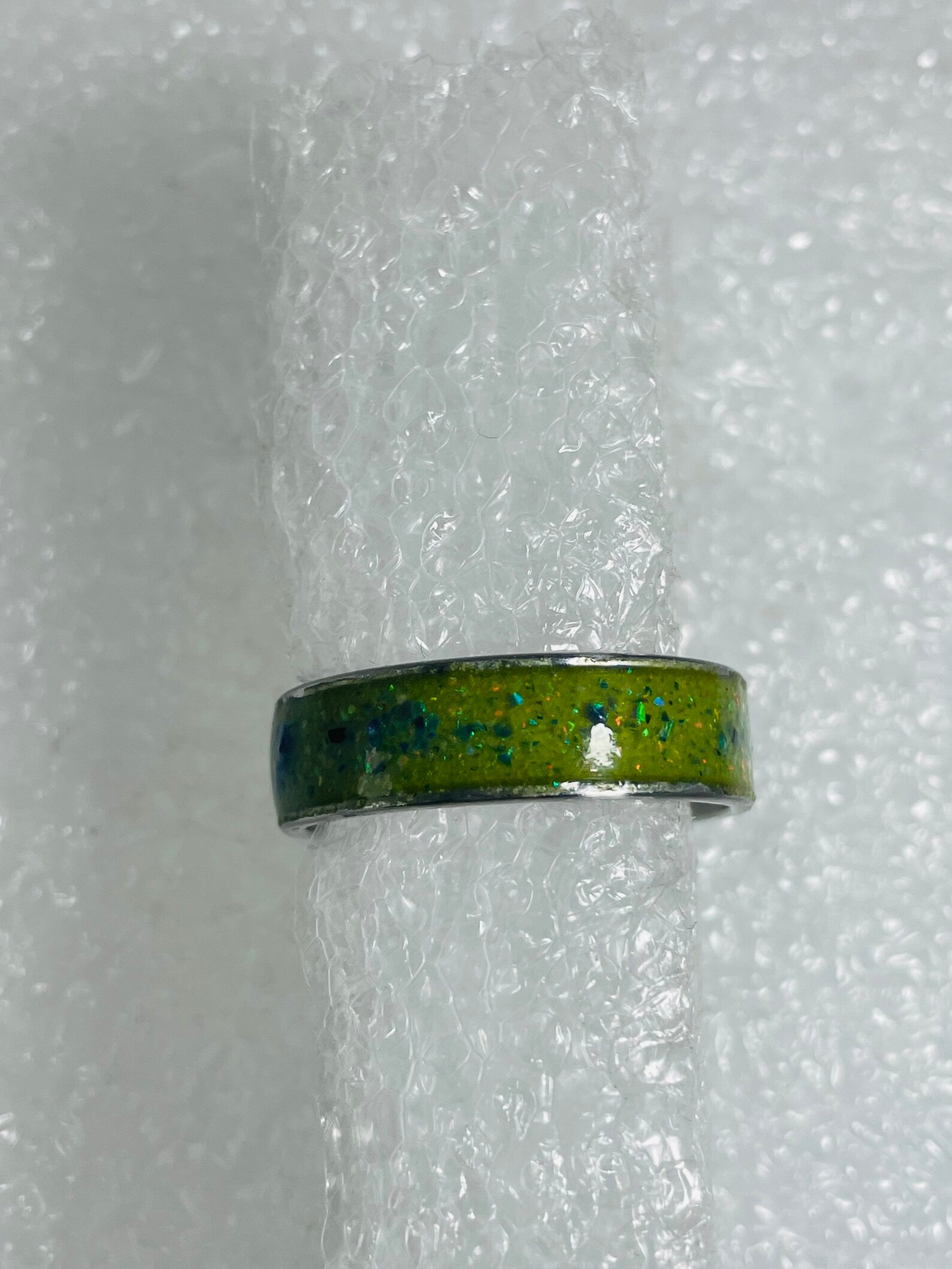 Crushed Opal Ringmixed Opal Inlay Ringscrushed - Etsy