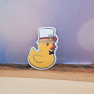 Small Lucifer Duckie - Handmade Sticker- 2 Variations (1.5"x2.27" & 1.8 ...