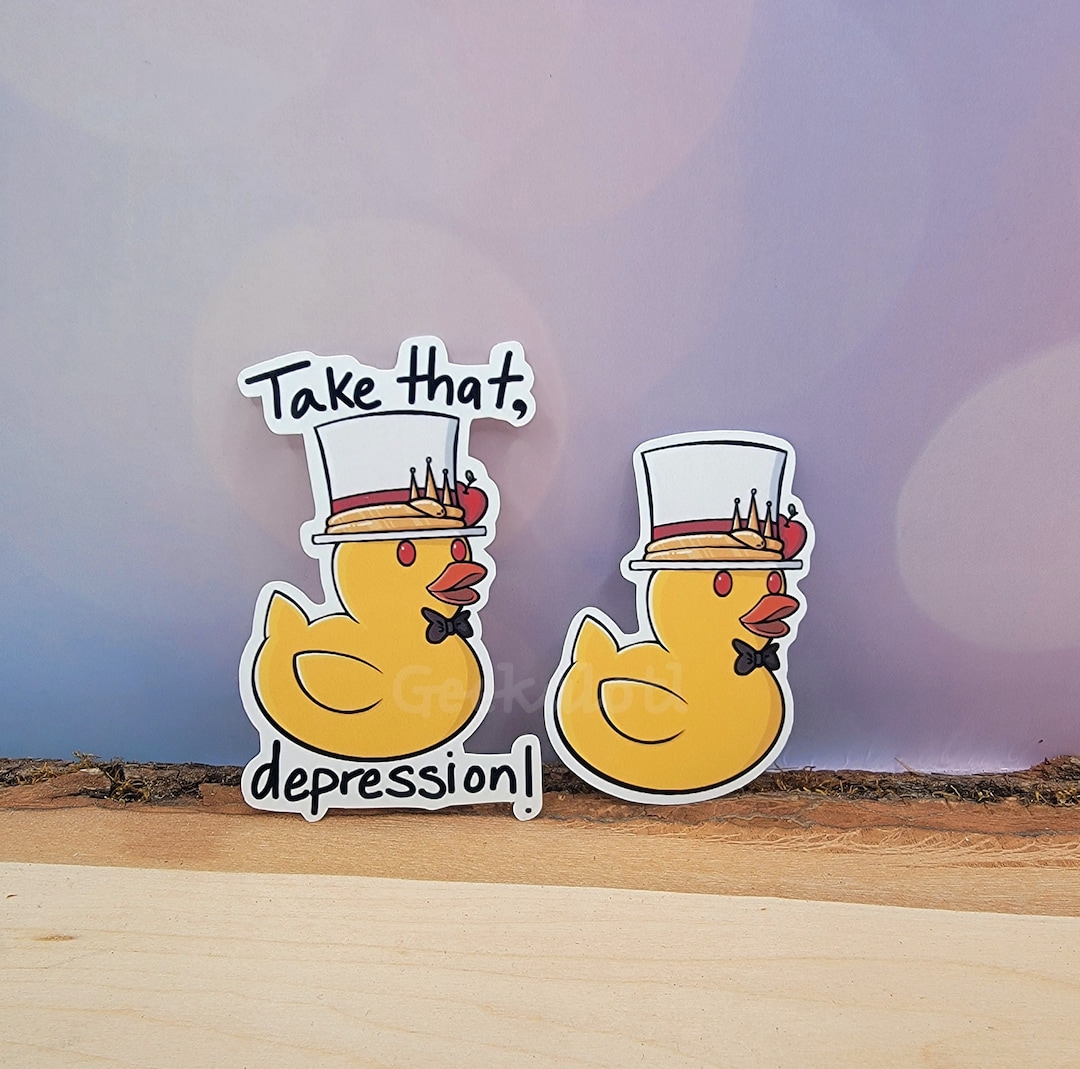 Small Lucifer Duckie - Handmade Sticker- 2 Variations (1.5"x2.27" & 1.8 ...