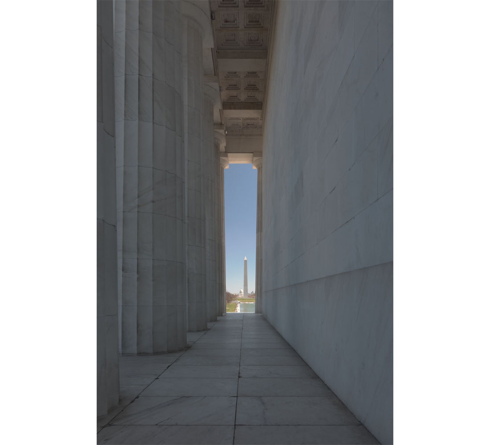 Lincoln Memorial Colonnade Washington, D.C. foto afdrukken, kunst aan ...