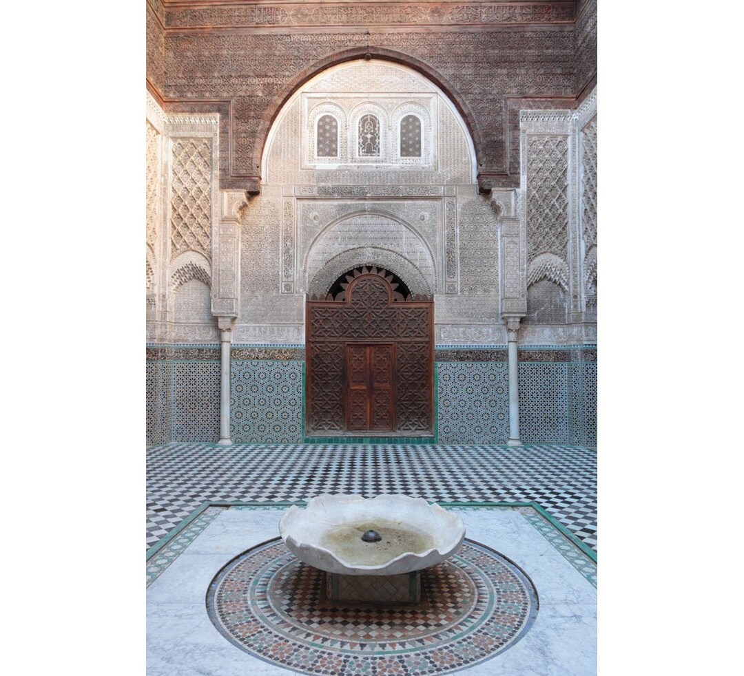 Courtyard of the Attarine Madersa - Fez, Morocco (photo Print, Wall Art ...