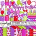 BIRTHDAY Set 4 Clipart and Papers Kit 36 png Clip arts 20 | Etsy
