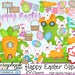 HAPPY EASTER Clipart & Papers Kit 29 png Clipart files 21 | Etsy
