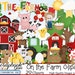 ON THE FARM Clipart & Papers Kit, 29 Png Clipart Files, 19 Jpeg Paper ...