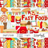 Street Food Bundle Png, Cute Street Food Clipart, Kids Birthday Party ...
