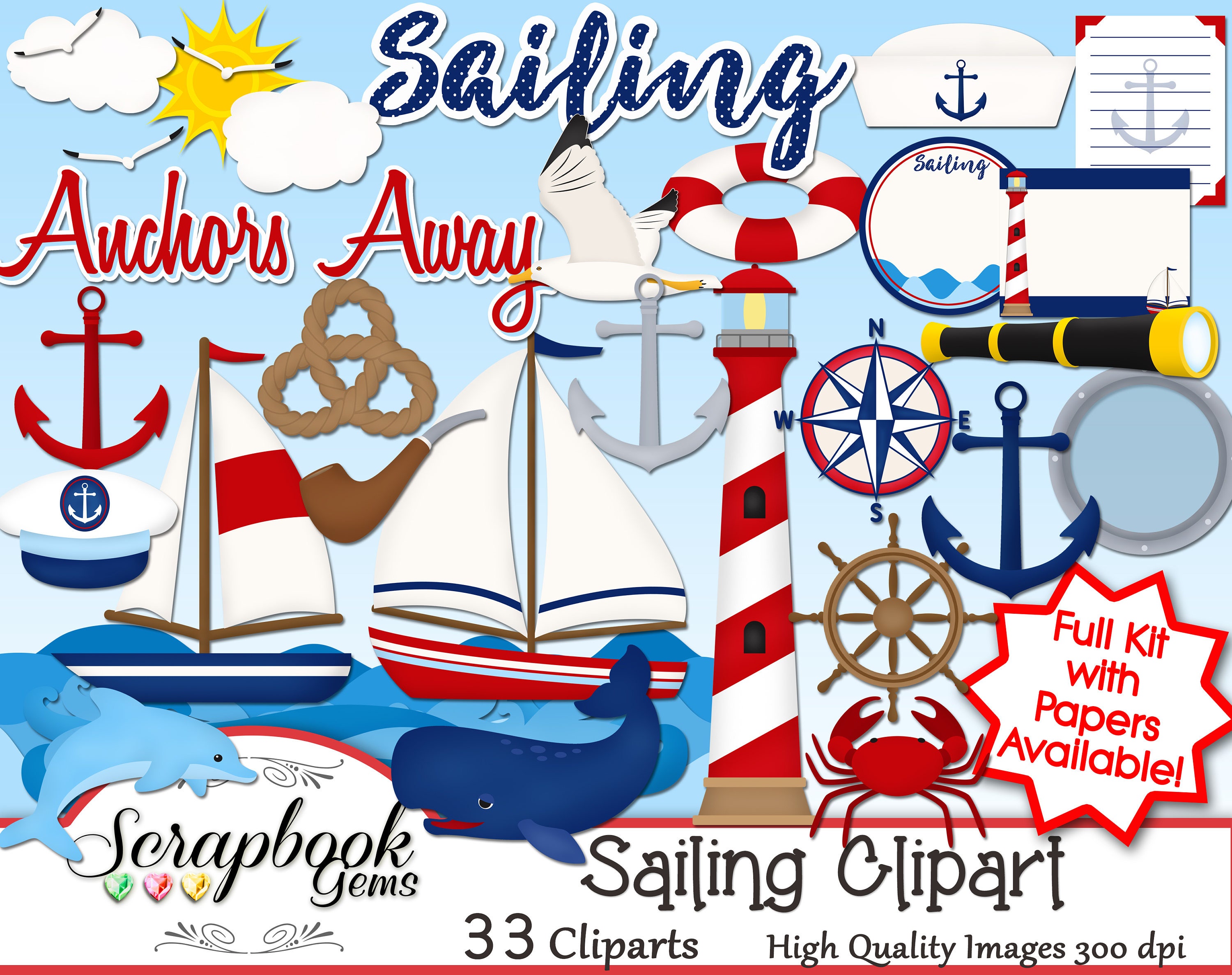 Kids Sailing Clipart