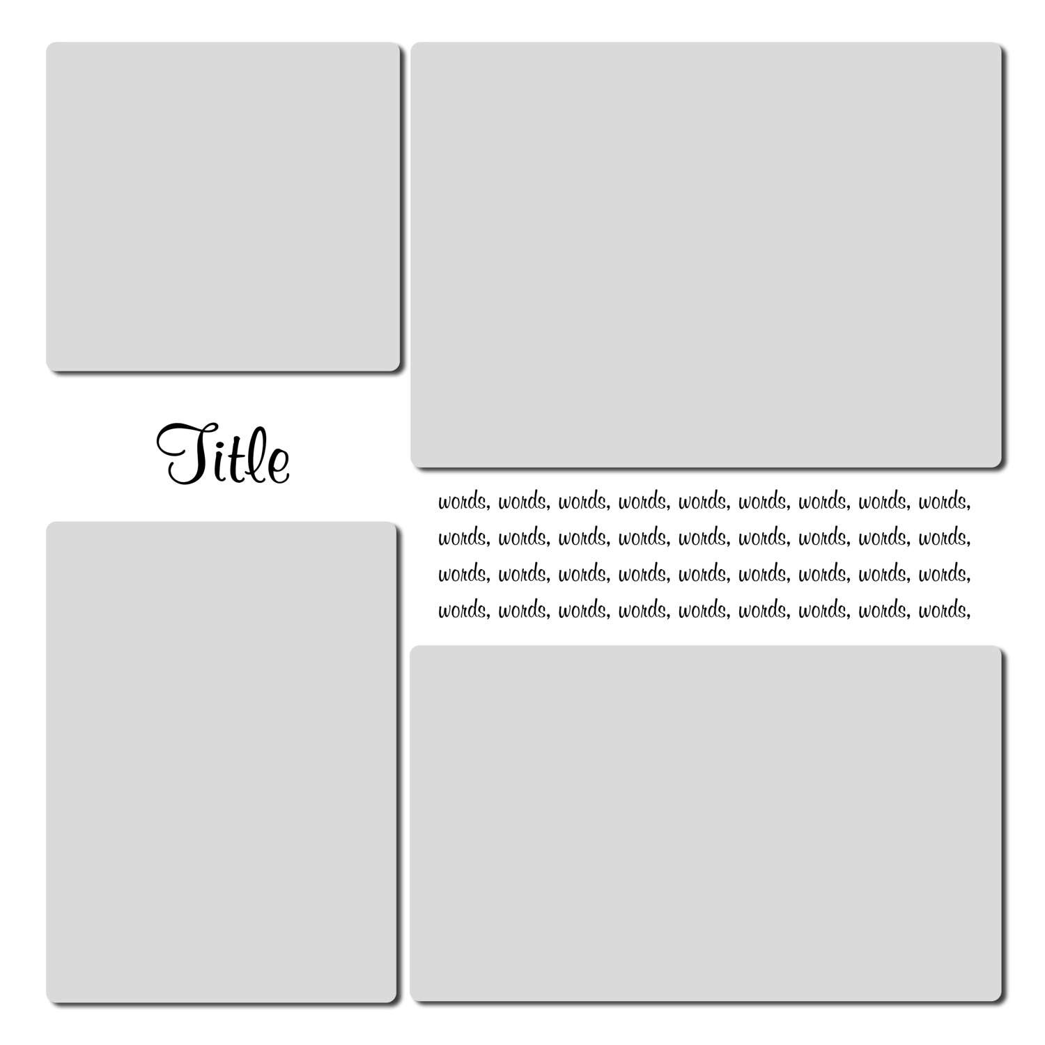 Rounded Corner Photo Templates SET 1 Eight 12 X - Etsy