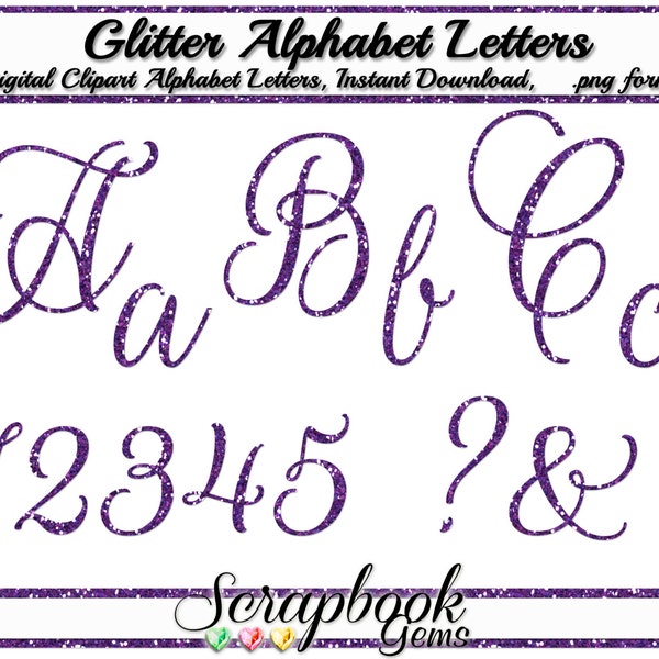 Glitter Letters - Etsy