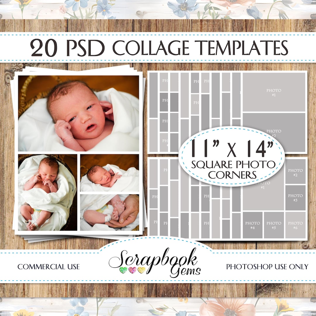 TWENTY (20) 11" X 14" Digital Photo Collages / Storyboard Templates ...