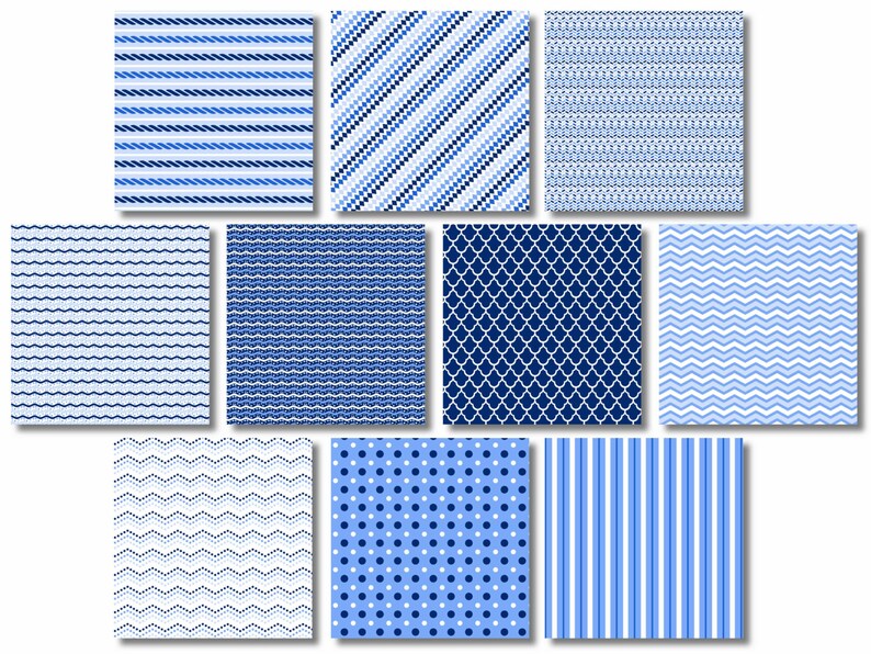 THE BLUES Coordinated Digital Papers 20 Papers 12 X | Etsy