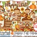 HAPPY FALL Clipart & Papers Kit, 29 Png Clipart Files, 21 Jpeg Paper ...