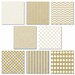 White, Silver, & Gold Digital Papers SET 1, 16 Pieces 12" X 12", High ...