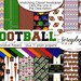 Football Digital Papers Blue, Red, & White, 20 Pieces, 12 X 12, High ...
