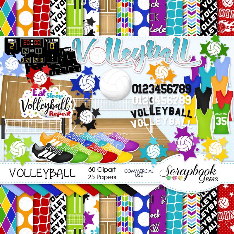 Volleyball Scrapbook - Etsy