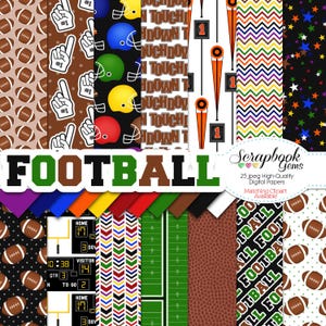 FOOTBALL Clipart and Papers Kit, 78 Png Clip Arts, 25 Jpeg Papers ...