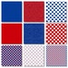 Patriotic Red & Blue Digital Papers, 18 Pieces, 12 X 12, High Quality ...