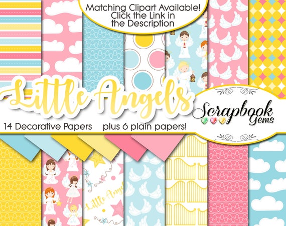 LITTLE ANGELS Digital Papers 20 Pieces 12 X 12 - Etsy