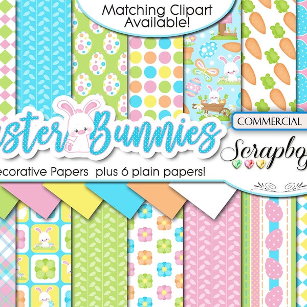 Bunny Digital Papers - Etsy