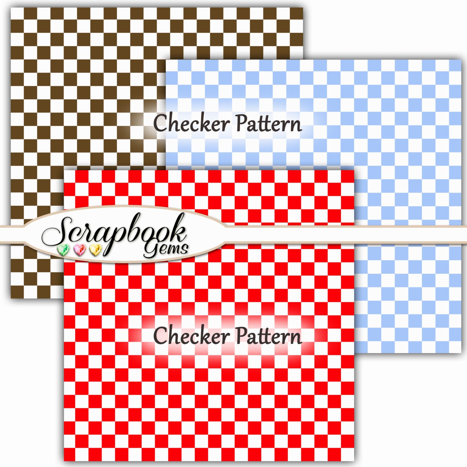 100 COLORS CHECKER Pattern Papers 100 Pieces 12 x - Etsy España